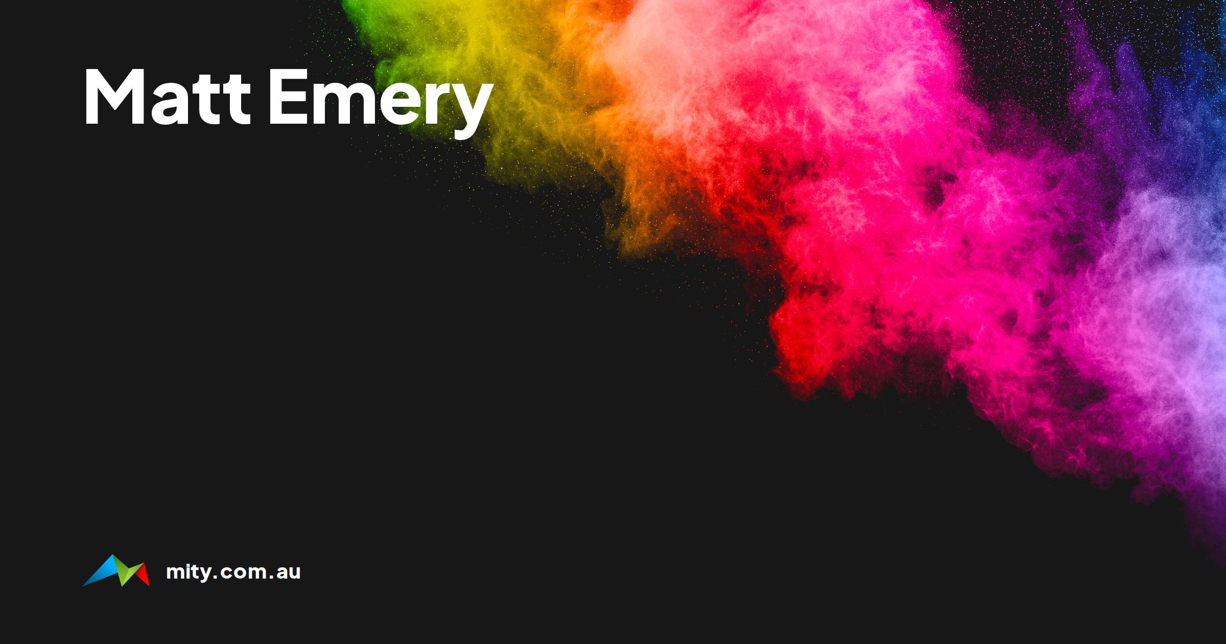Matt Emery, Web and Branding Designer | Mity Digital