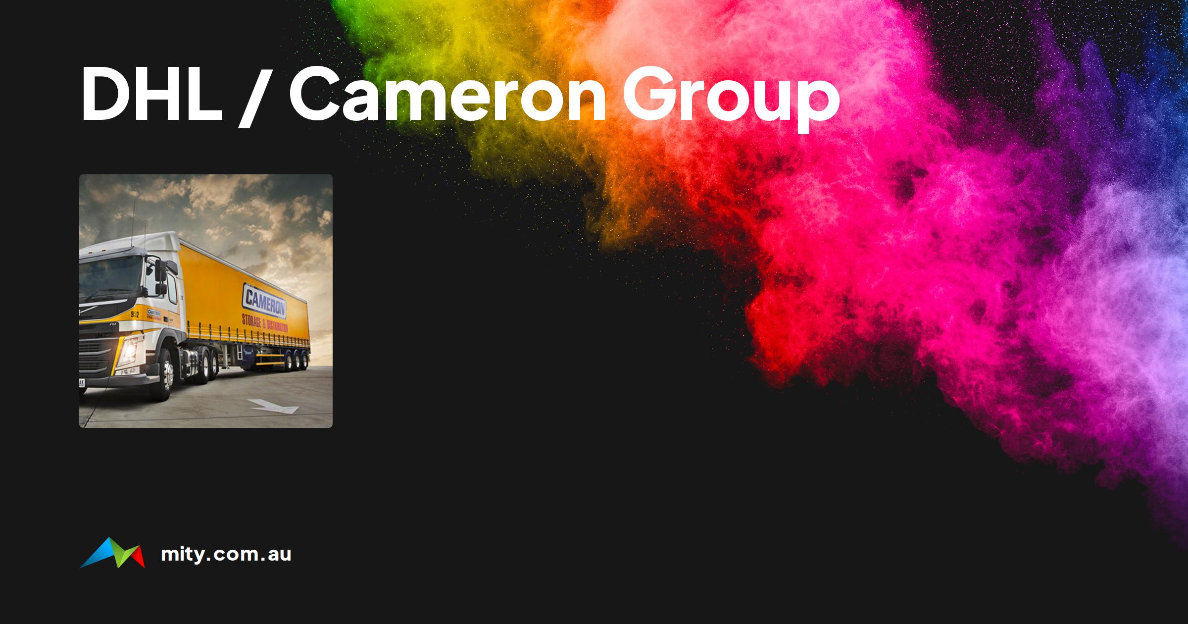 DHL / Cameron Group | Consignment tracking website | Mity Digital