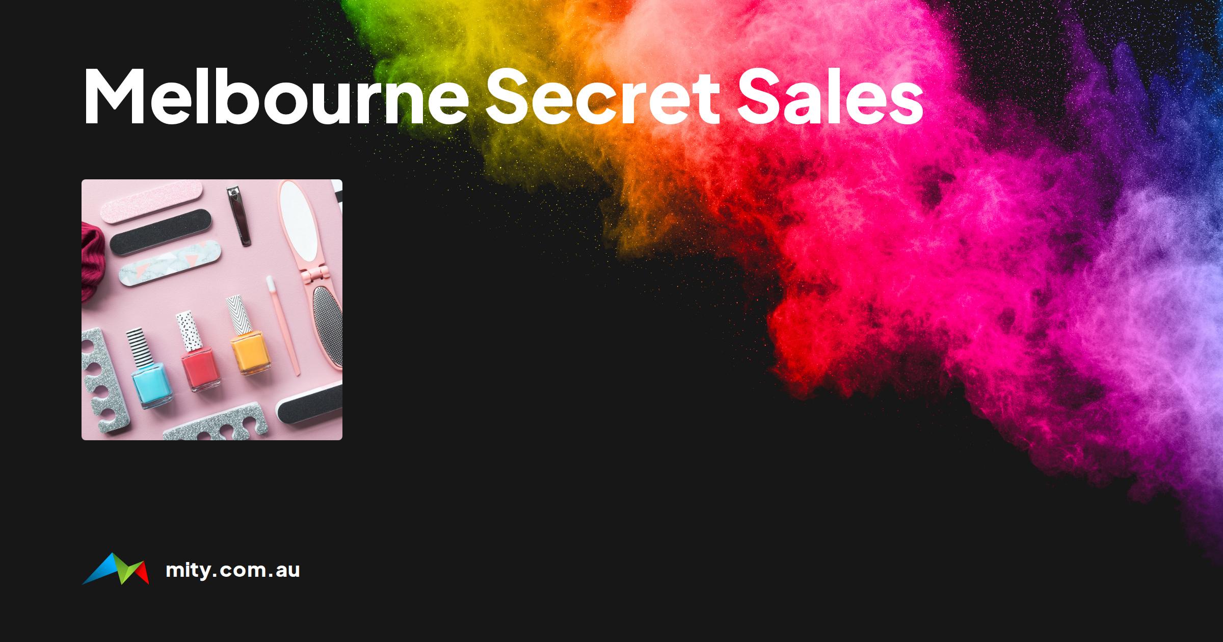 Melbourne Secret Sales | Shopify e-commerce | Mity Digital